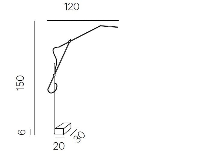 PIPE L LED adjustable brass floor lamp By Henge | design Massimo Castagna