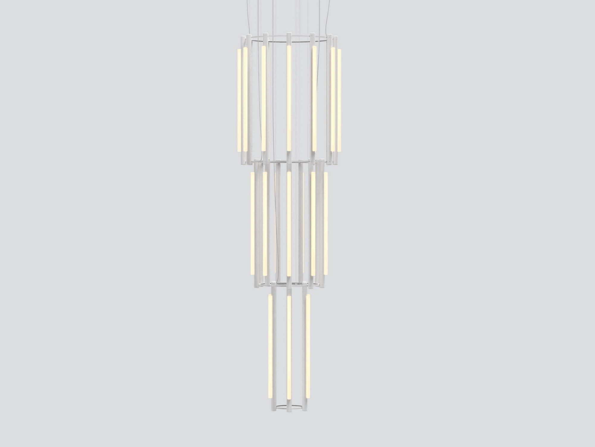 LED aluminium and acrylic chandelier PIPELINE CHANDELIER 12 Pipeline ...