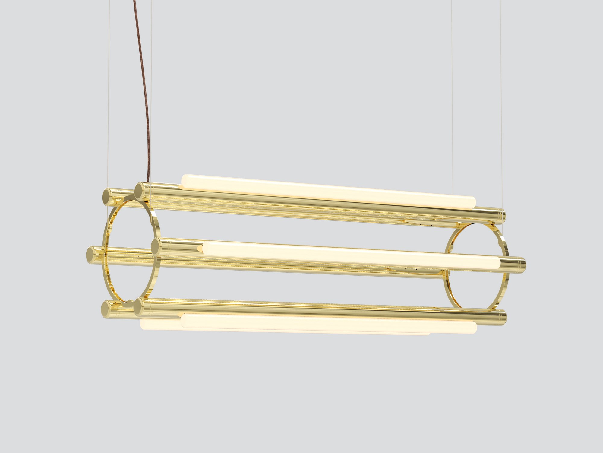 LED aluminium and acrylic pendant lamp PIPELINE CHANDELIER 4 Pipeline ...
