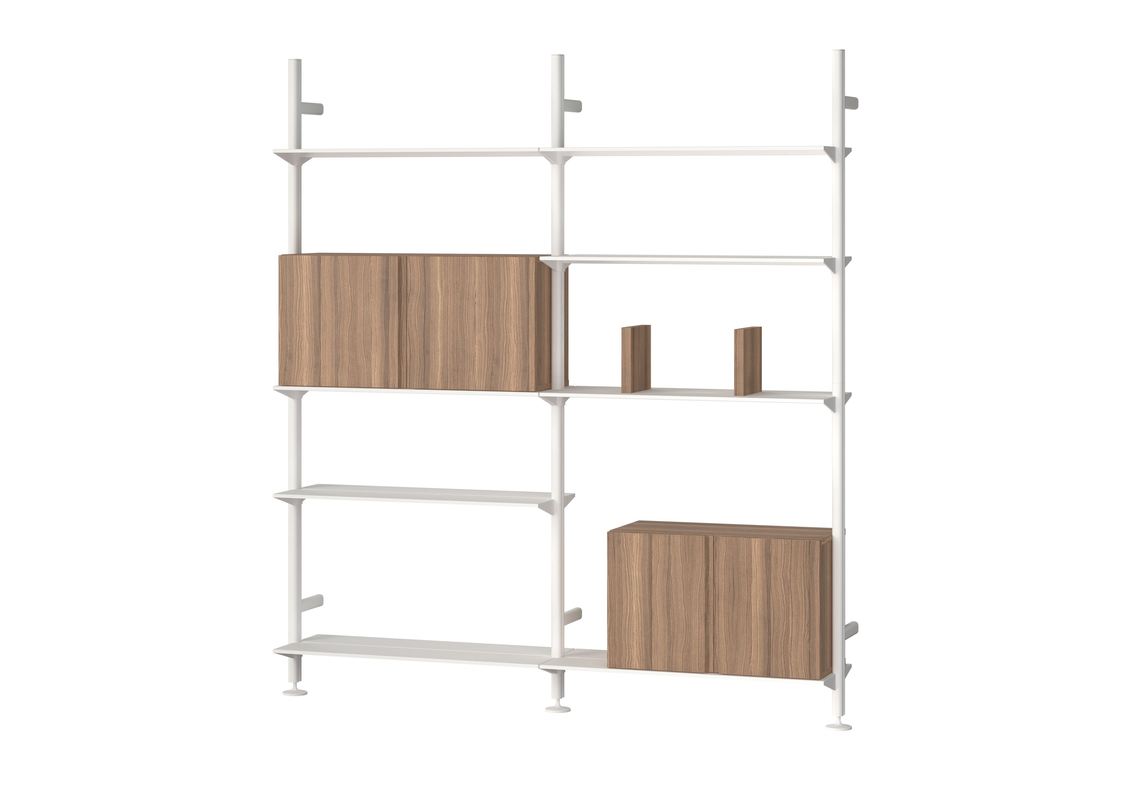 PIRA G2 Open wall-mounted aluminium and wood bookcase By String Furniture | design Olle Pira ...