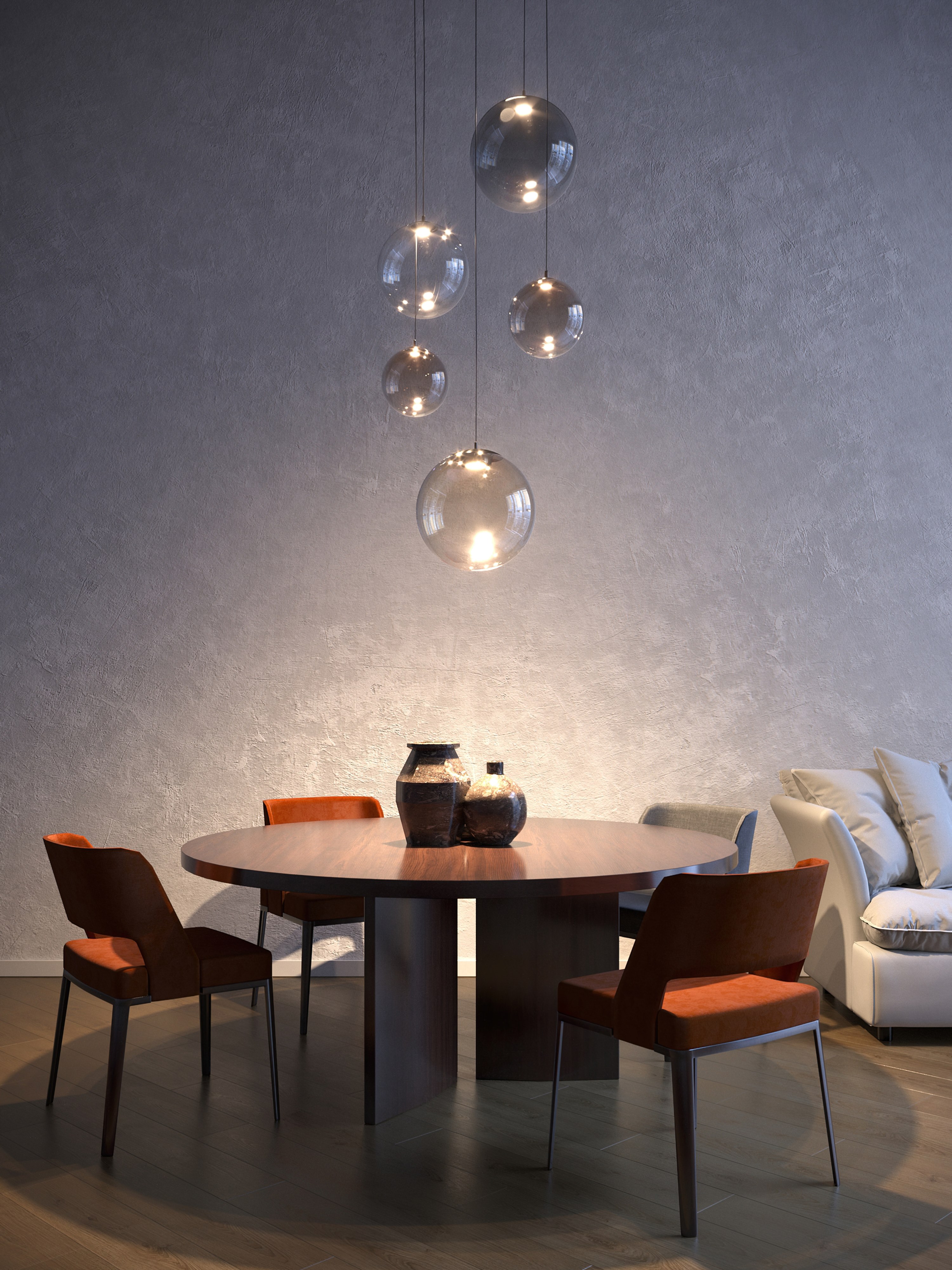 PIT LED blown glass pendant lamp By Cangini & Tucci