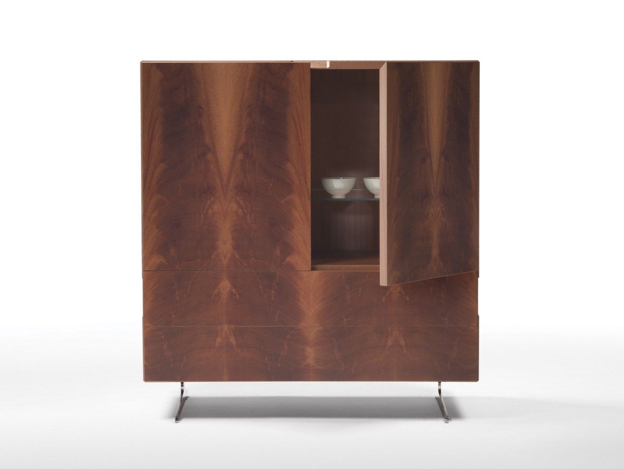 PIUMA | Mahogany highboard By Flexform design Antonio Citterio