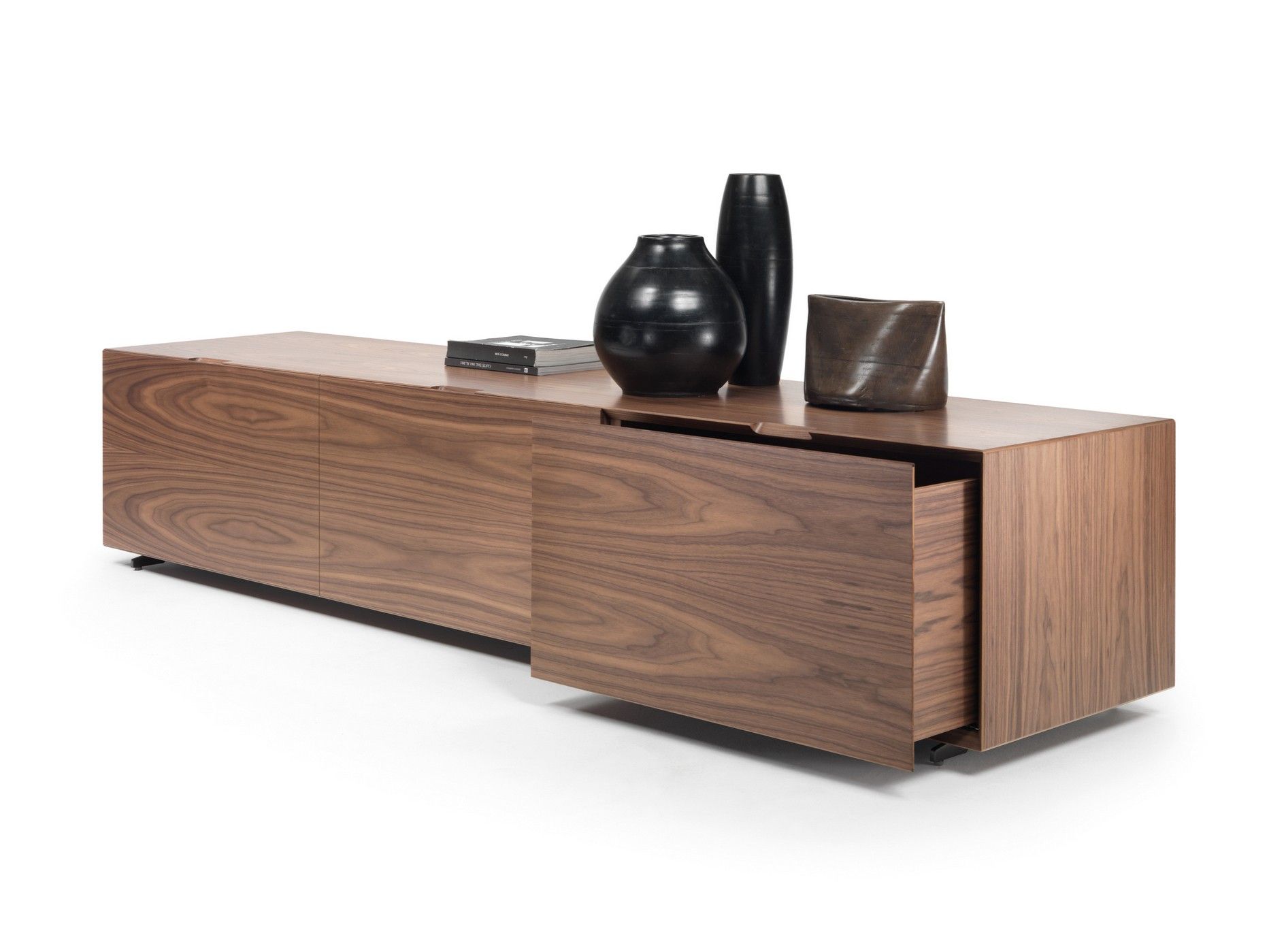 PIUMA Walnut sideboard with drawers By Flexform | design Antonio Citterio