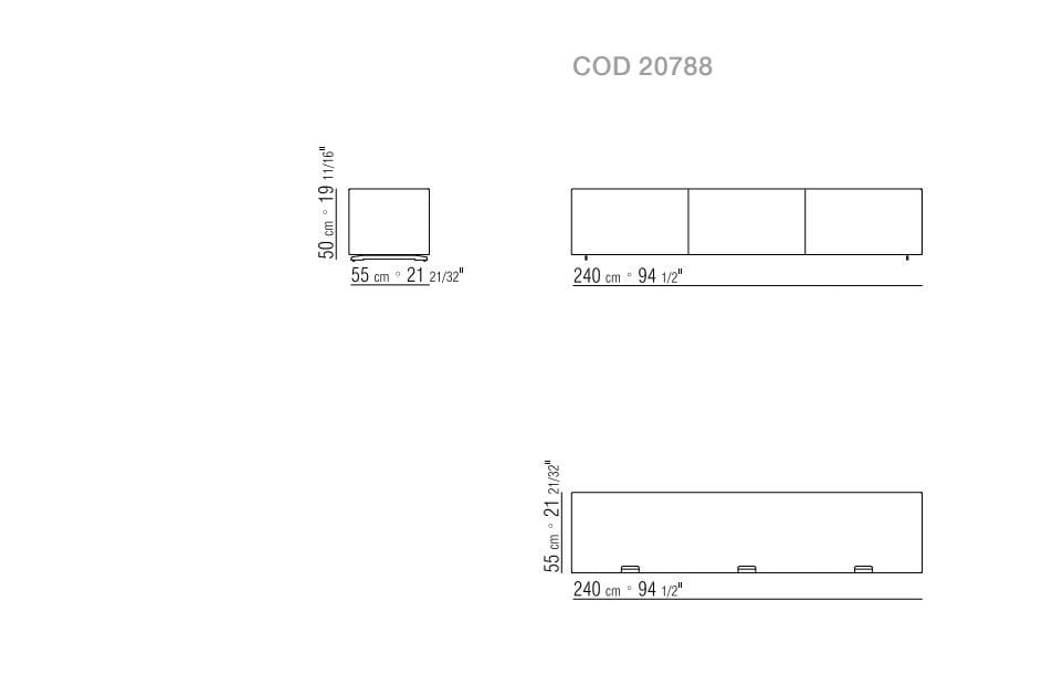 PIUMA Walnut sideboard with drawers By Flexform | design Antonio Citterio