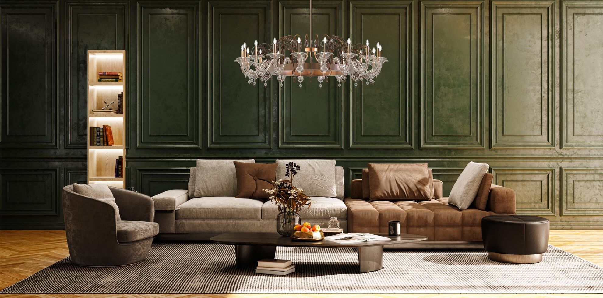 LOREDAN Murano glass modern chandelier By PIUMATI Murano Glass