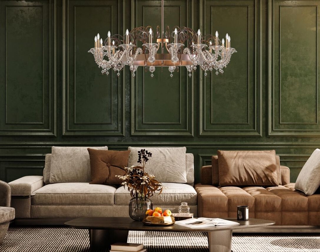 LOREDAN Murano glass modern chandelier By PIUMATI Murano Glass