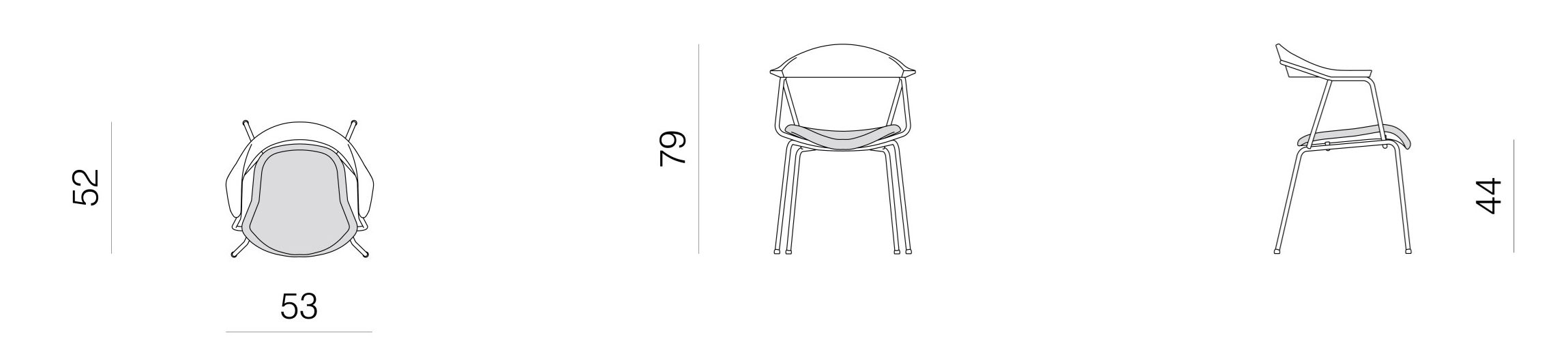 PIUN | Chair with integrated cushion By prostoria design Grupa Studio