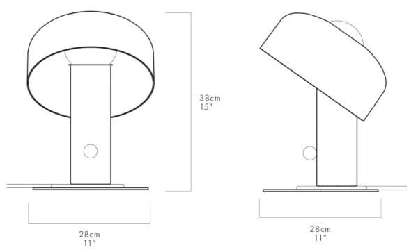 Direct-indirect light desk lamp PIVOT By ANDlight design Lukas Peet