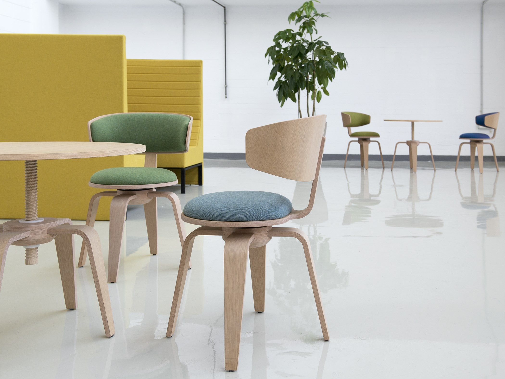 PIVOT Swivel wooden chair By Marelli | design Jérôme Gauthier