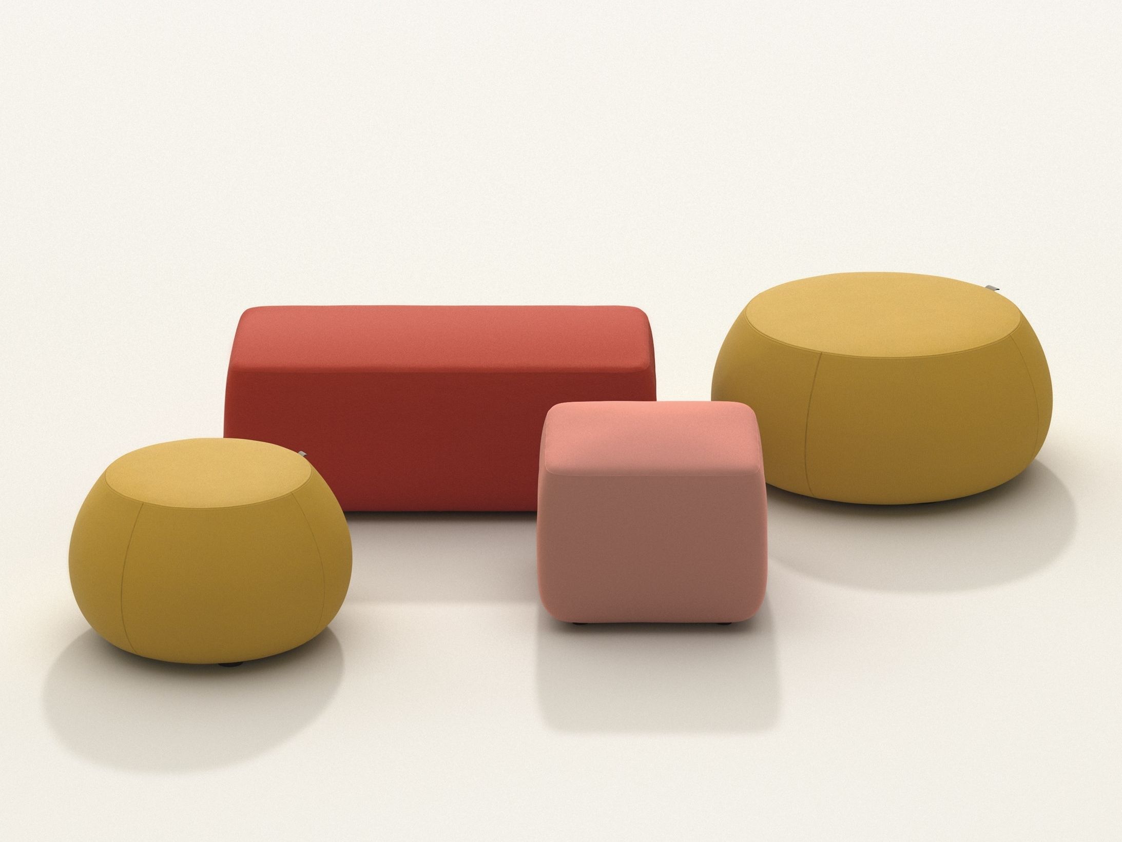 PIX CUBO Rectangular fabric pouf By Arper | design Ichiro Iwasaki