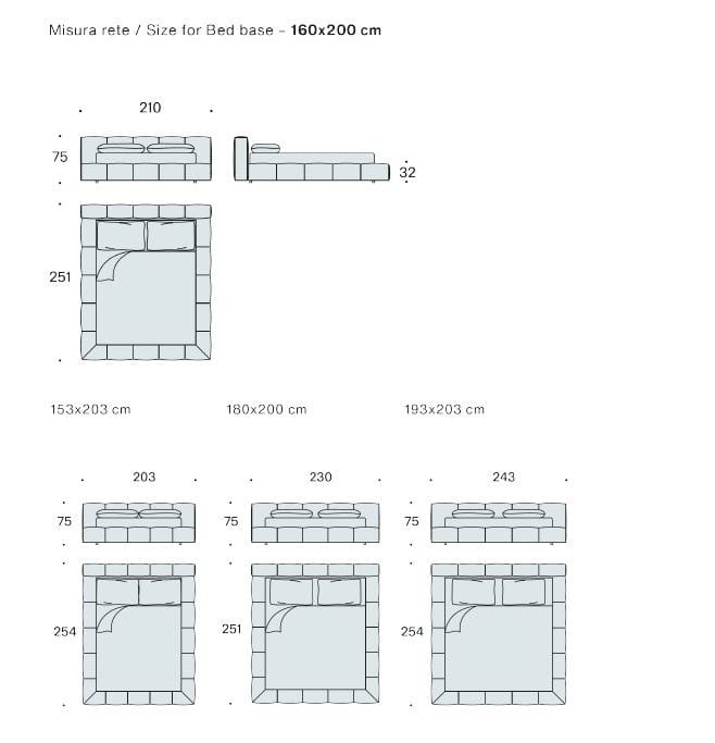PIXEL BOX LARGE Bed By Saba Italia | design Sergio Bicego