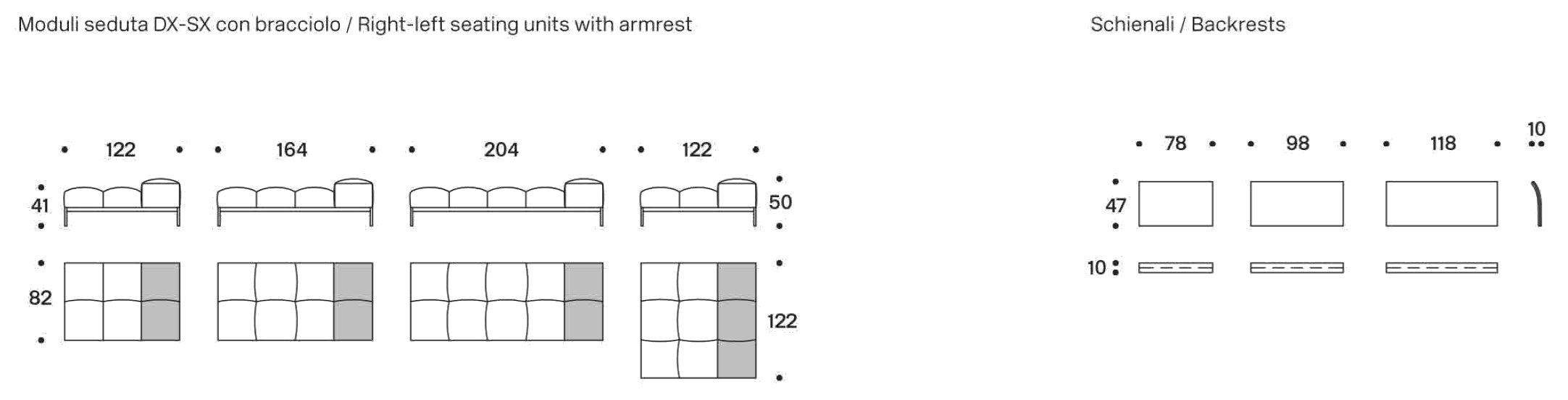 PIXEL LIGHT INDOOR Sectional fabric sofa By Saba Italia | design Sergio Bicego