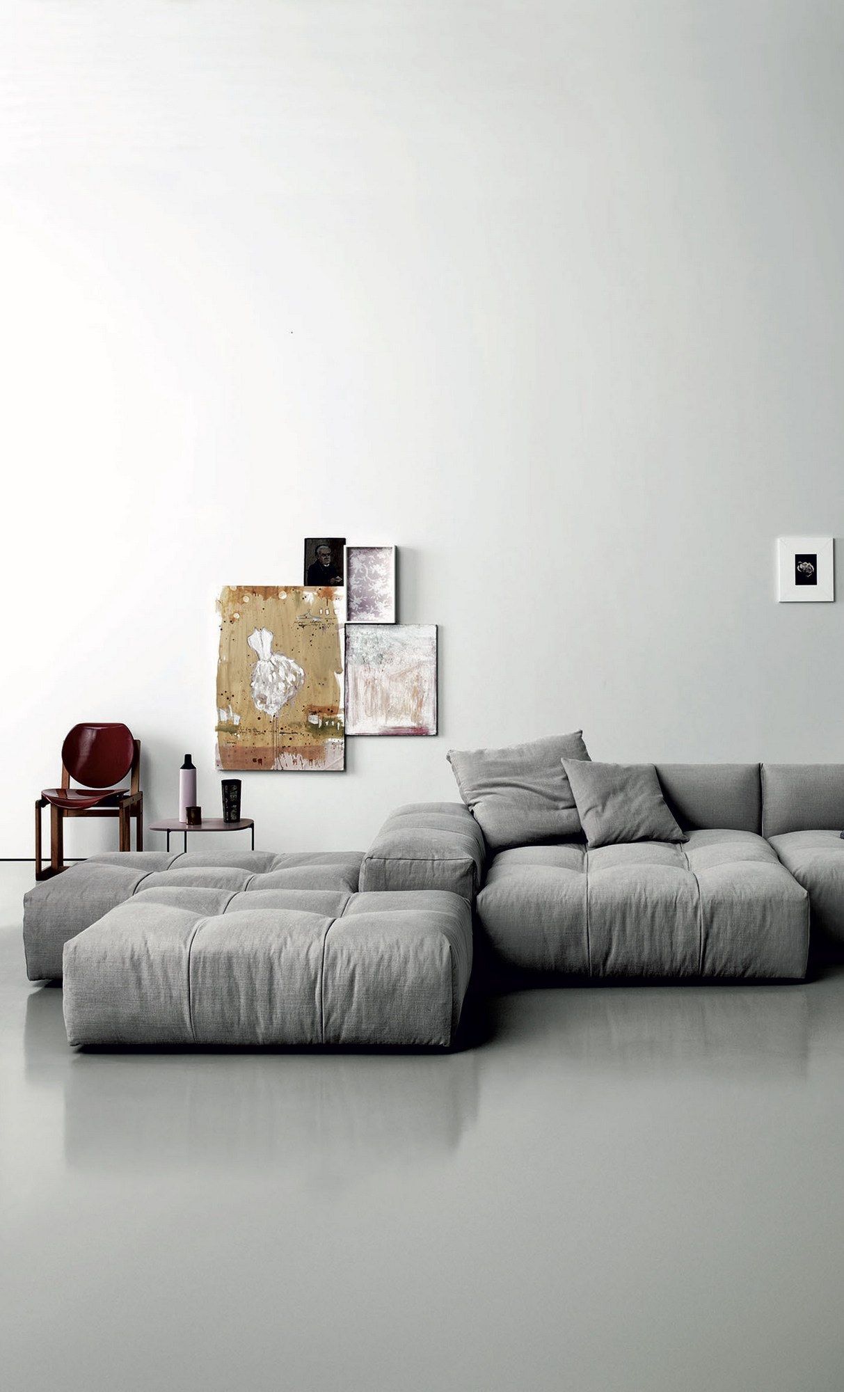 PIXEL Sectional fabric sofa with removable cover By Saba Italia | design Sergio Bicego