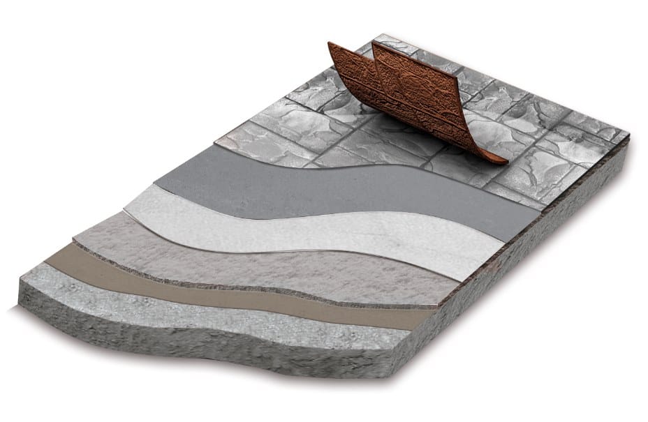 PLAM STAMPABLE OVERLAY Low-thickness stamped concrete By Isoplam