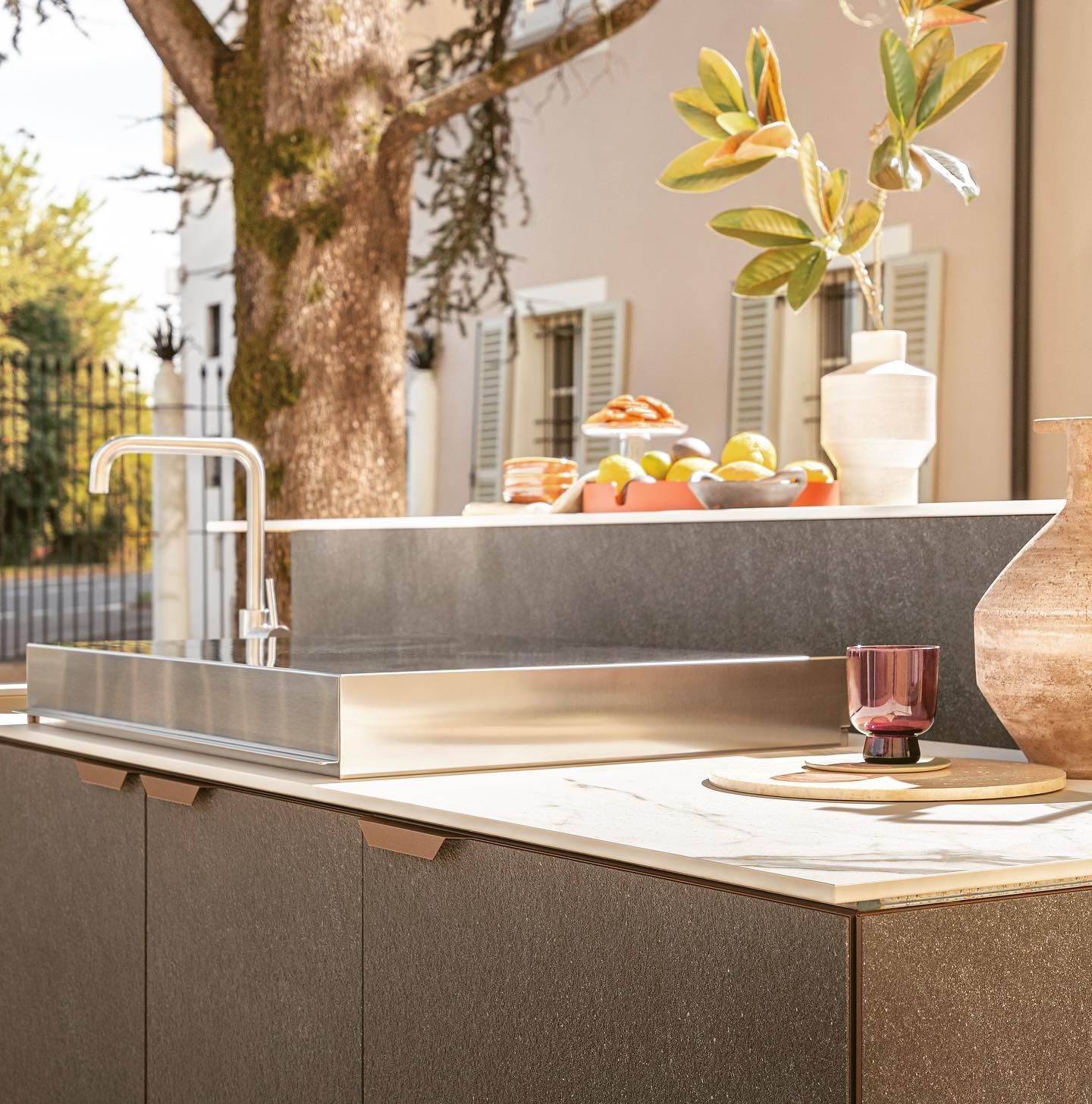 OASI BUILT-IN Gas stainless steel outdoor kitchen with Barbecue By PLA ...