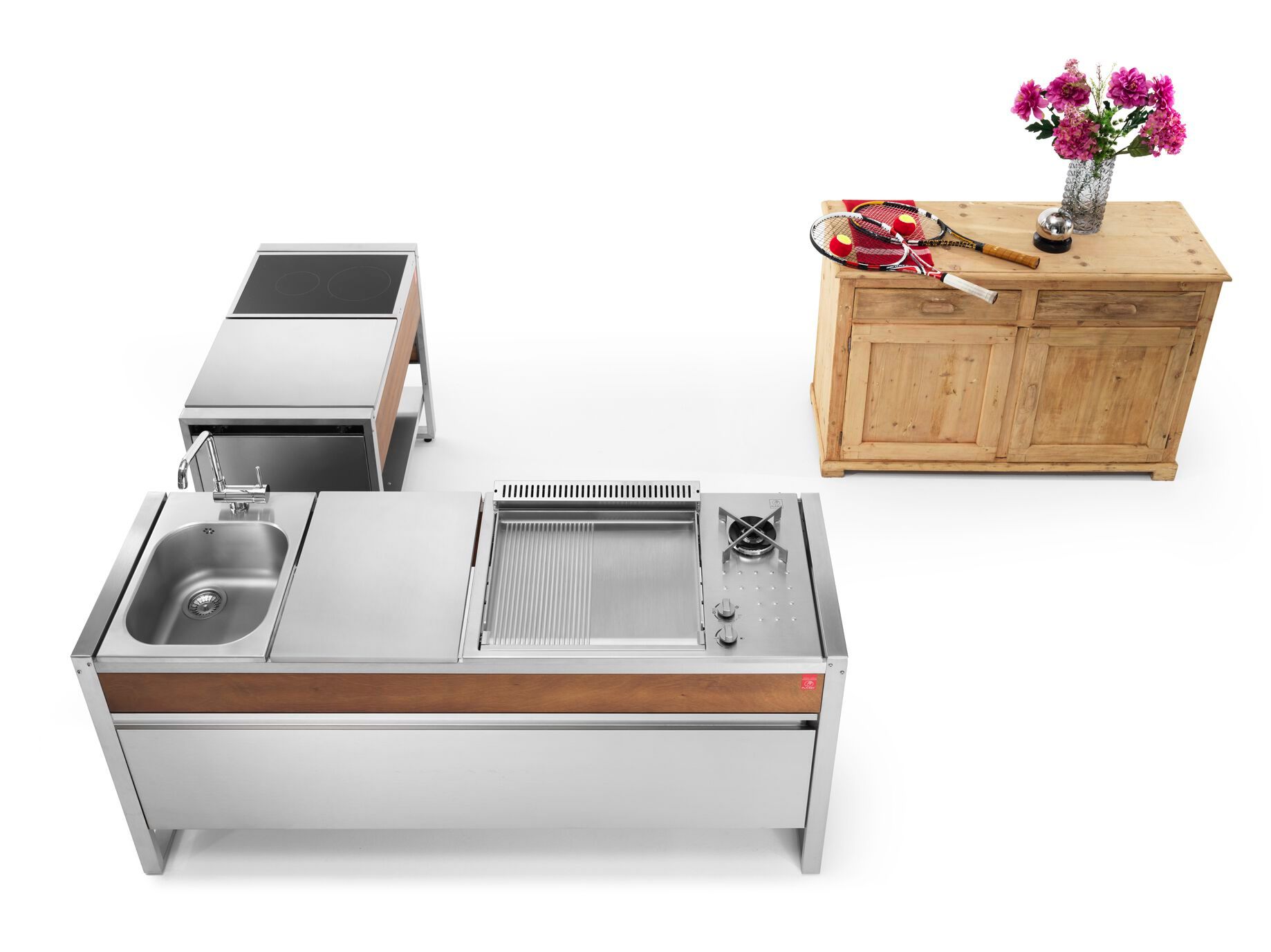 OASI STATION Gas outdoor kitchen with Barbecue By PLA.NET Outdoor Cooking