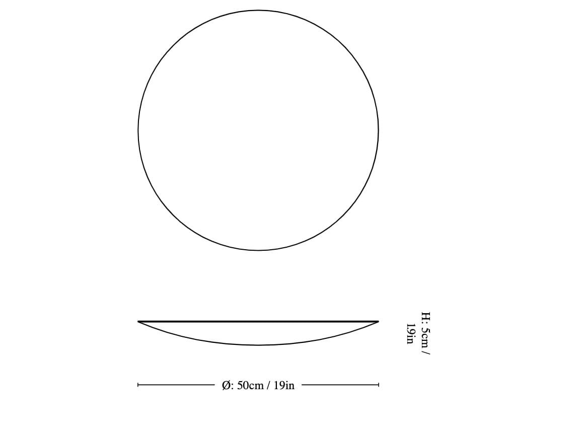 Round travertine dinner plate PLATE SC55 Collect Collection By ...