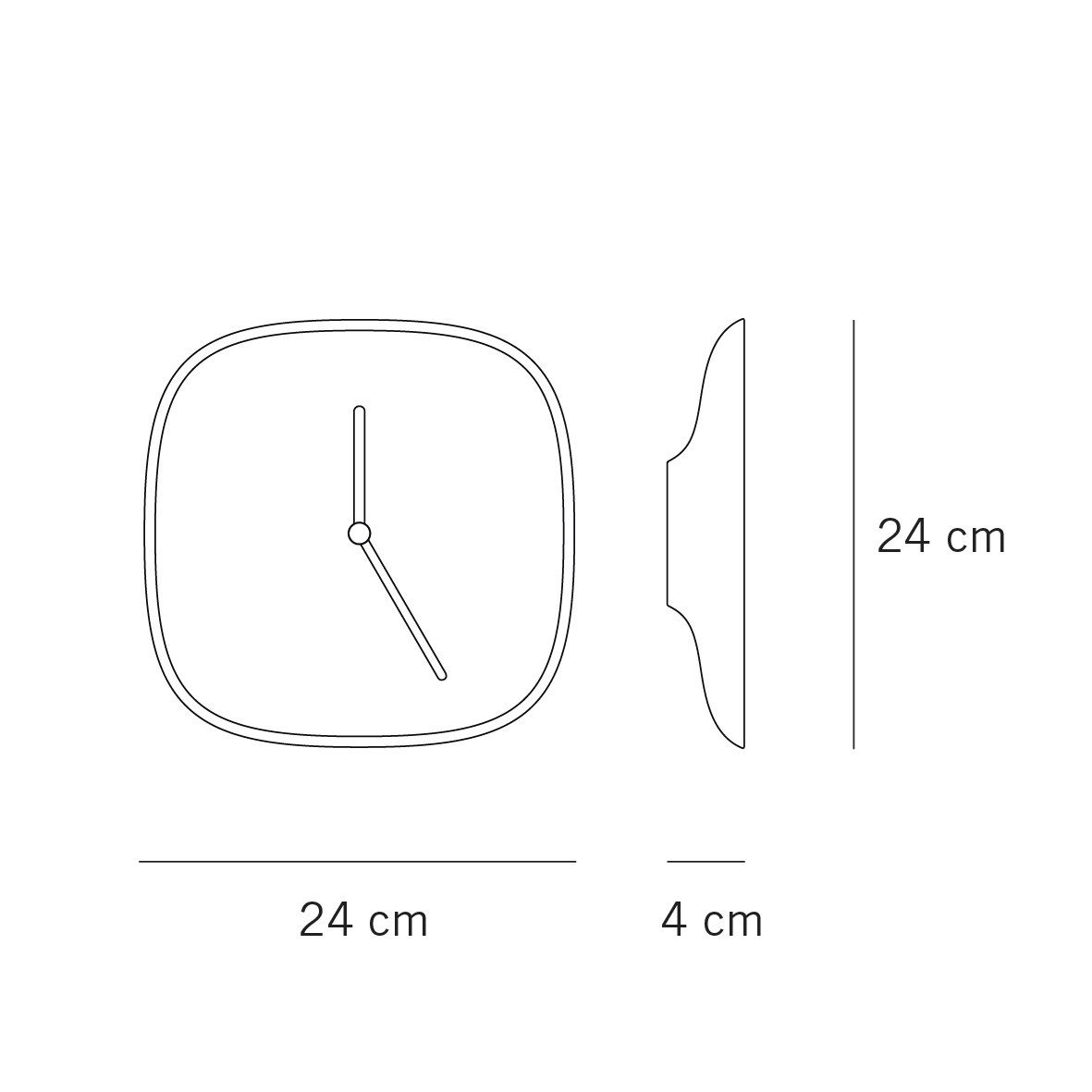 Wall-mounted ceramic clock PLATE By TEO design Yuno design