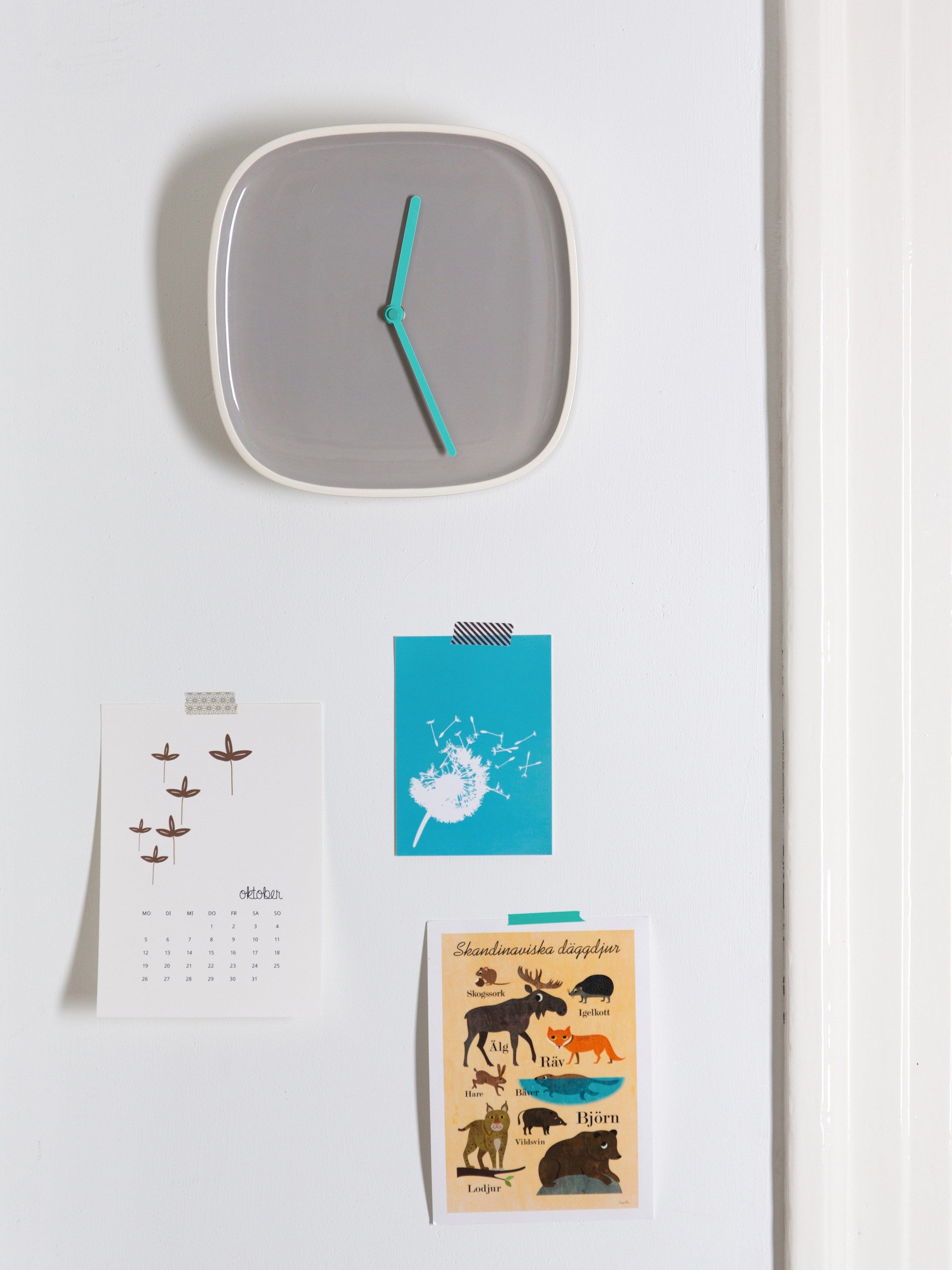 Wall-mounted ceramic clock PLATE By TEO design Yuno design