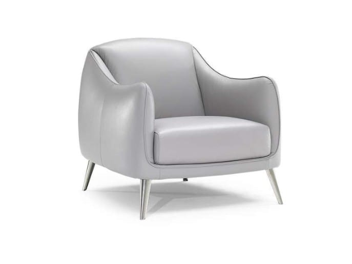 PLATEA | Leather easy chair By Natuzzi Italia