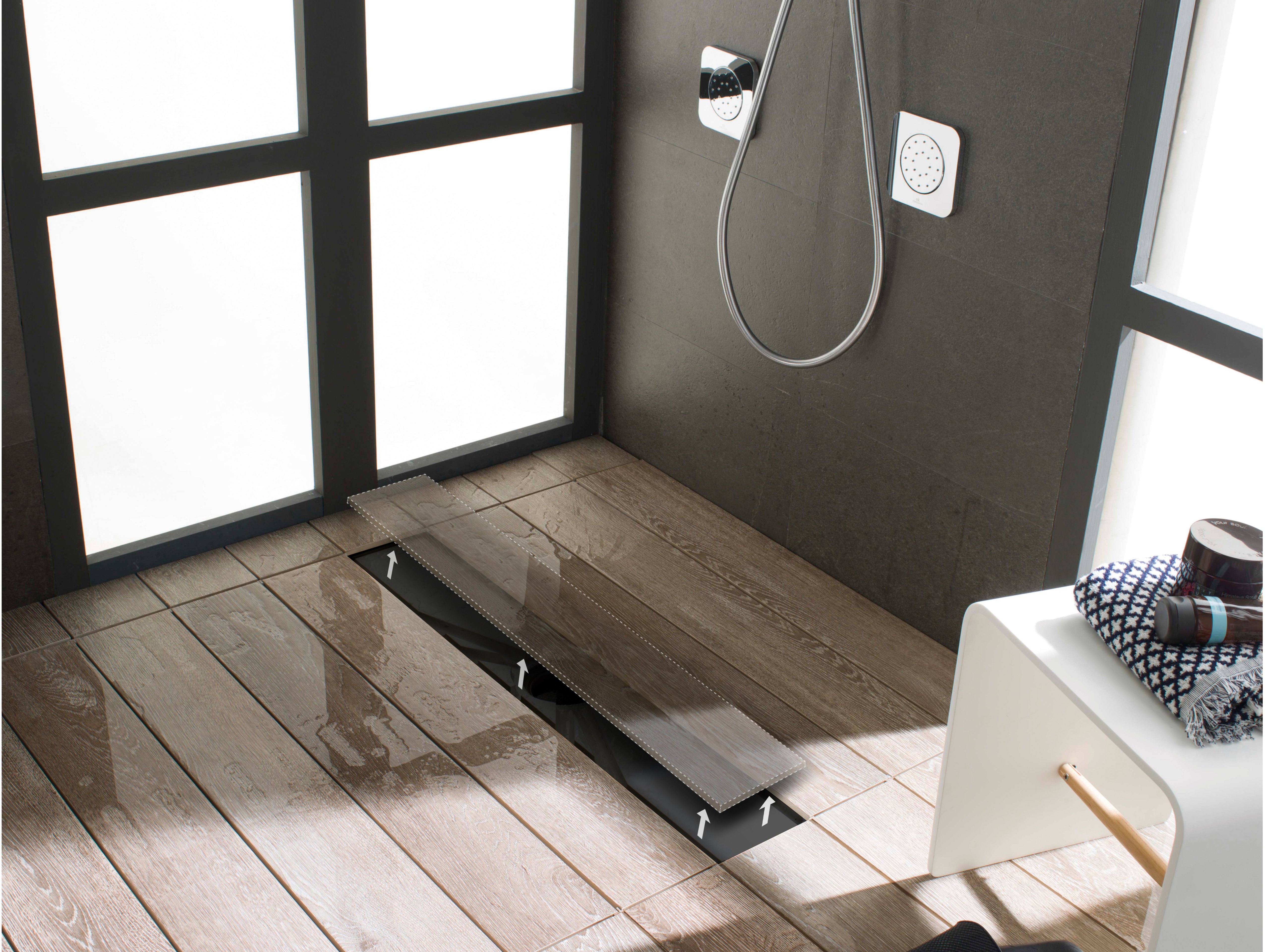 Slatted built-in ceramic shower tray SHOWER DECK By Porcelanosa