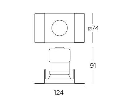 PLAY DECO AG28 Spot encastrable LED rectangulaire en aluminium By ...
