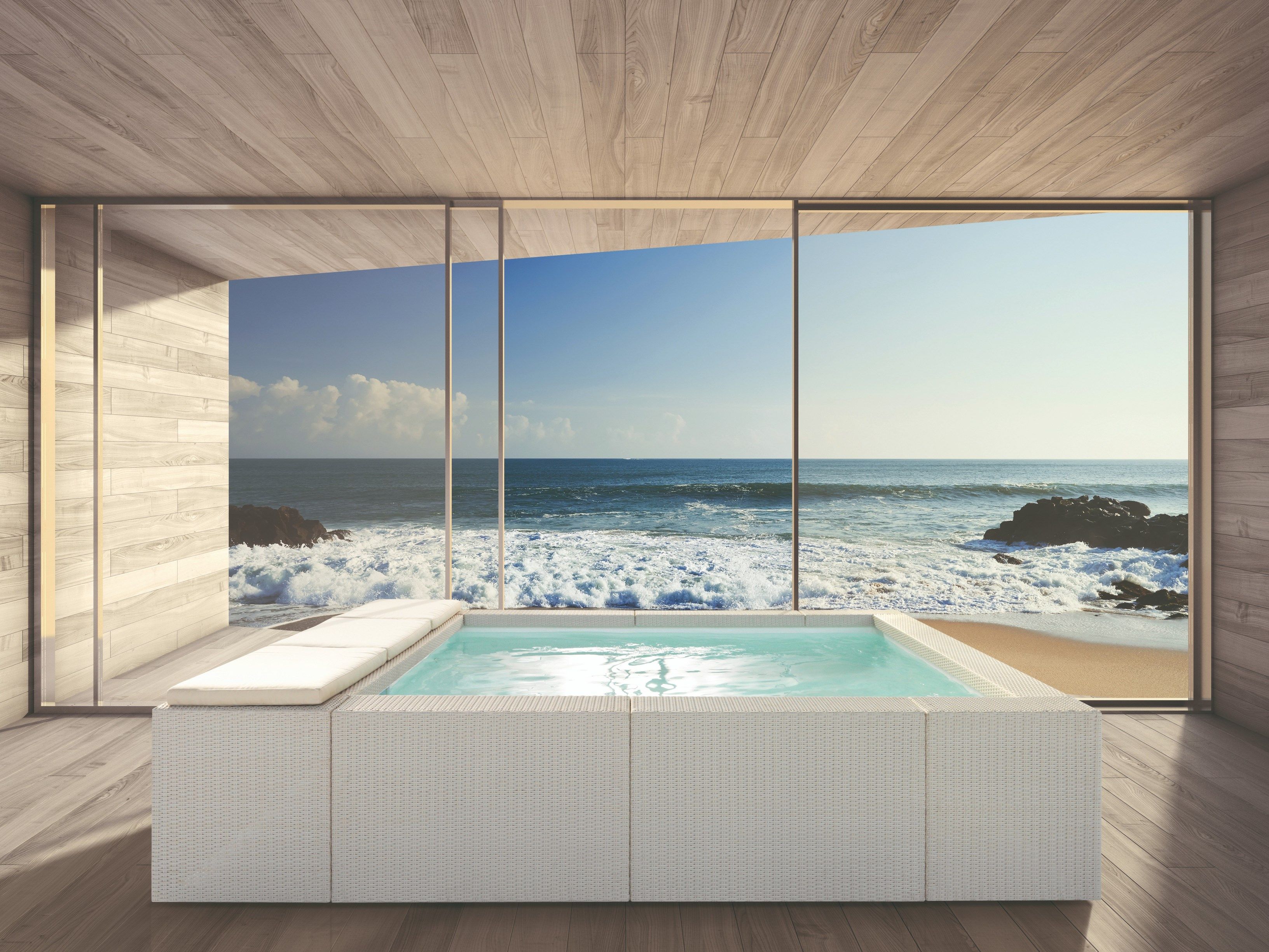 Mini-pool with hydro-massage and heater PLAYA By Piscine Laghetto