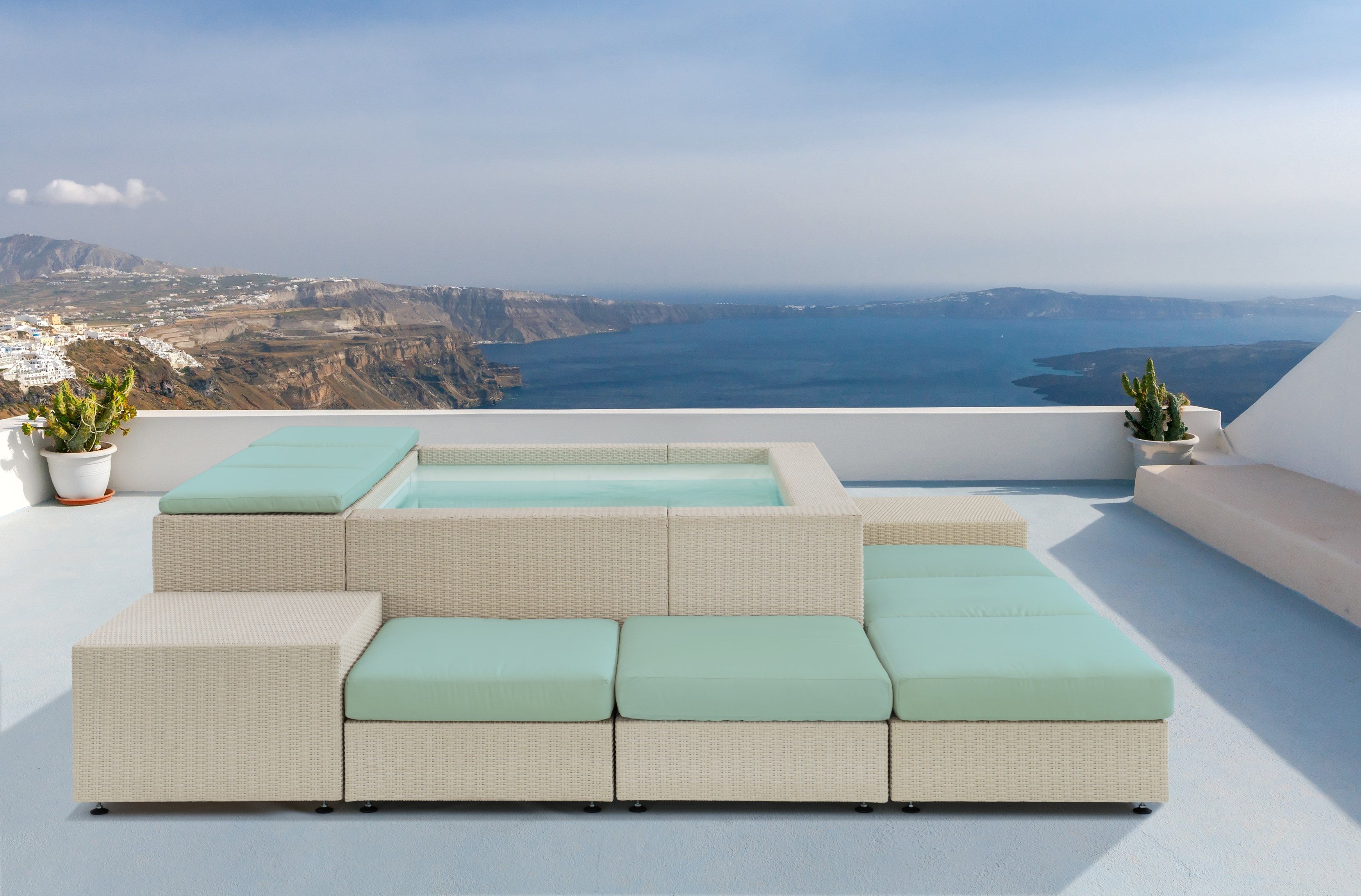 Mini-pool with hydro-massage, heater and external seats PLAYA LIVING By ...