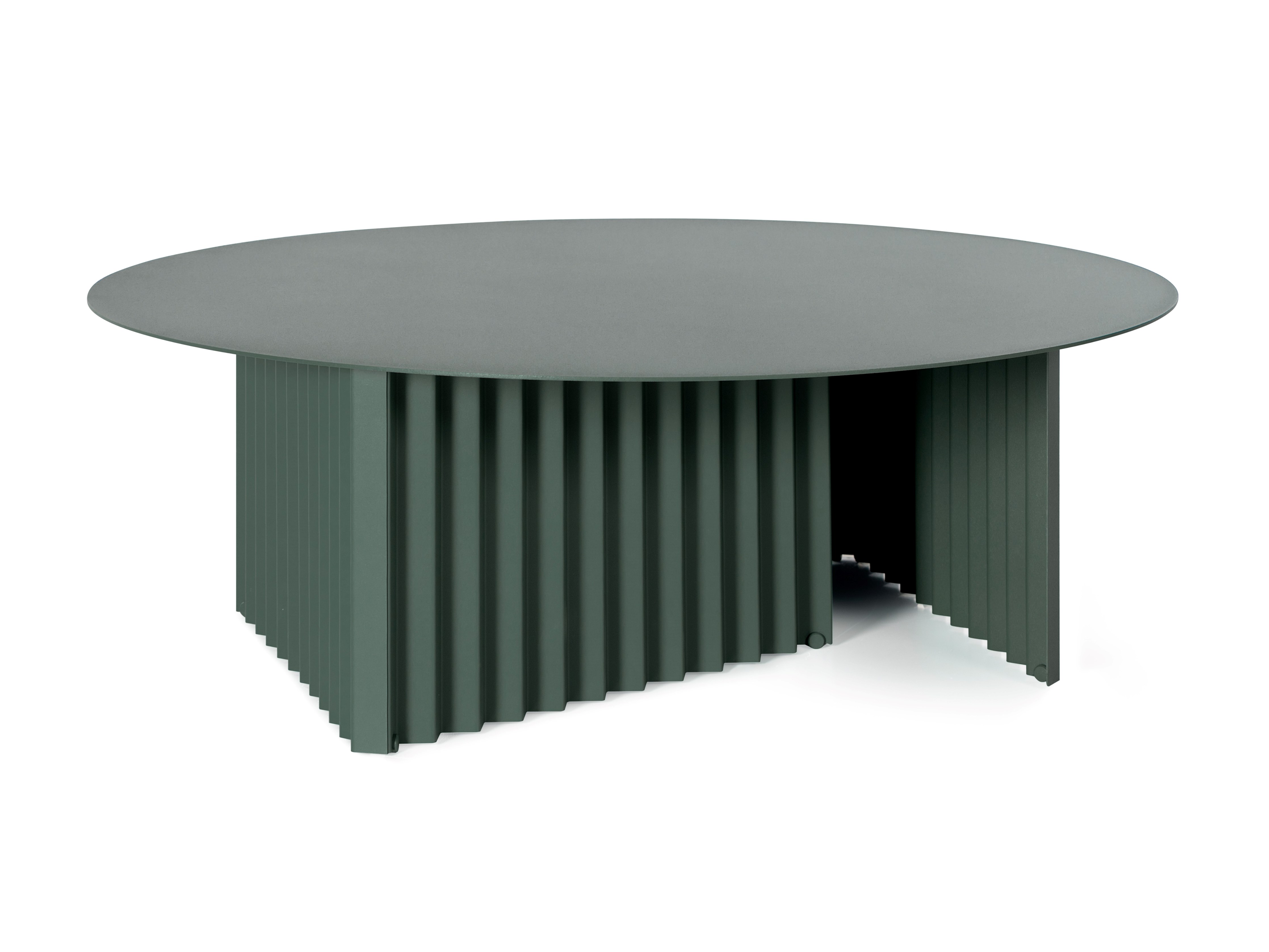 PLEC Low round steel coffee table By RS Barcelona | design Antoni Pallejà