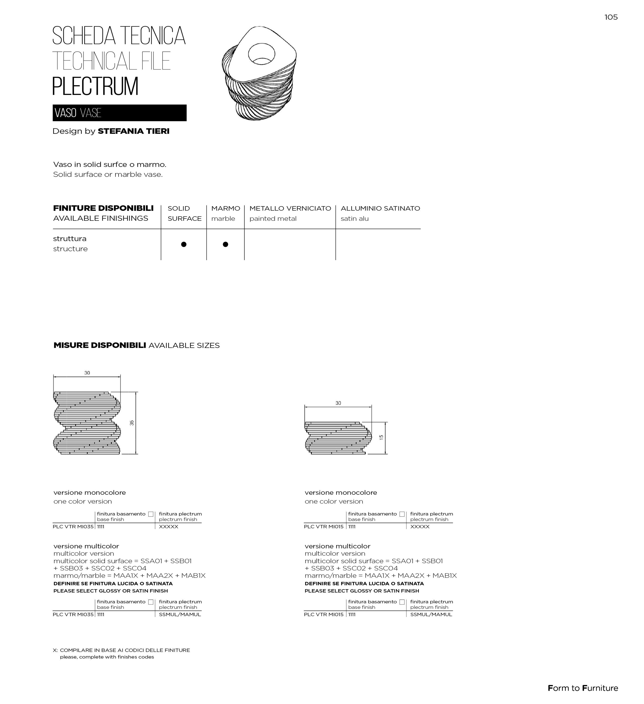 PLECTRUM | Solid Surface vase Plectrum Collection By Boffetto design ...