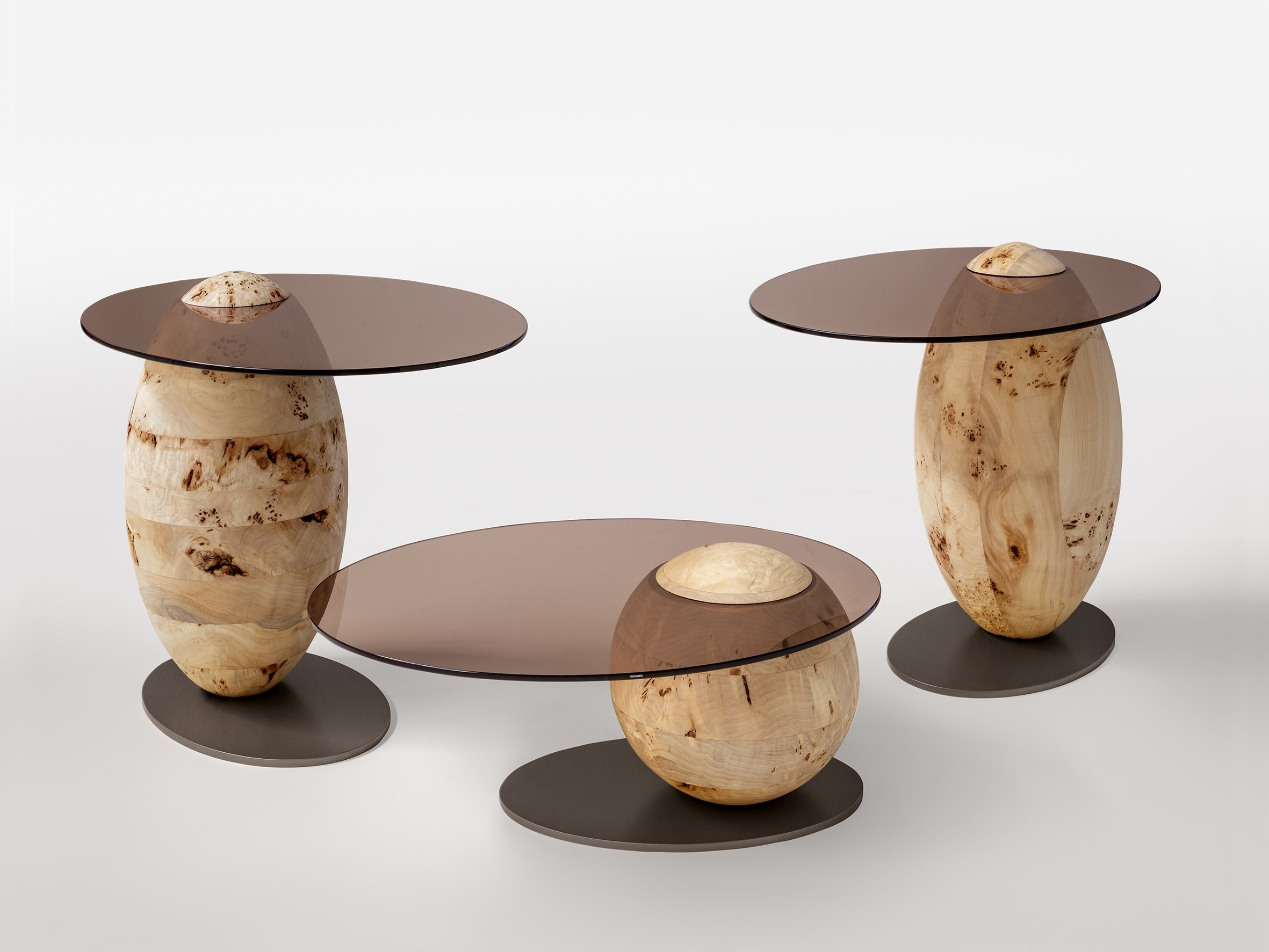 PLUFF | Coffee table Wood and glass coffee table By Bizzotto Italia