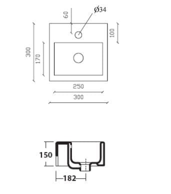 PLUS DESIGN 30 | Handrinse basin By GALASSIA