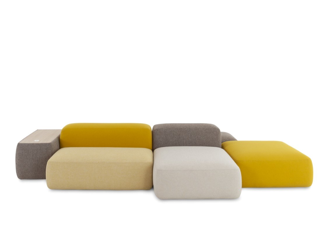 PLUS Modular double-sided fabric sofa with removable cover By Lapalma ...