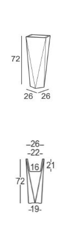 PLUST - DIAMOND C2 Vaso da giardino By In Stock