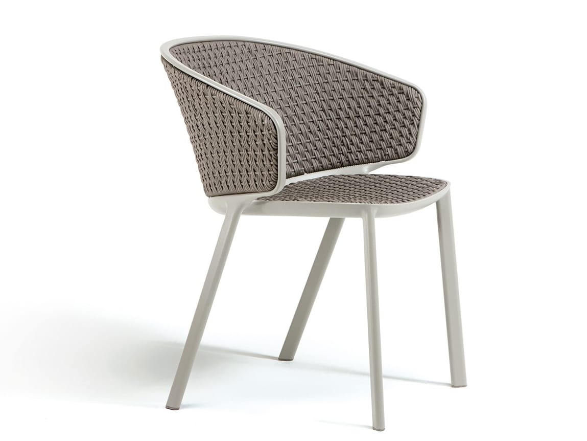 PLUVIA ROPE Rope garden chair with armrests By Ethimo | design Luca ...