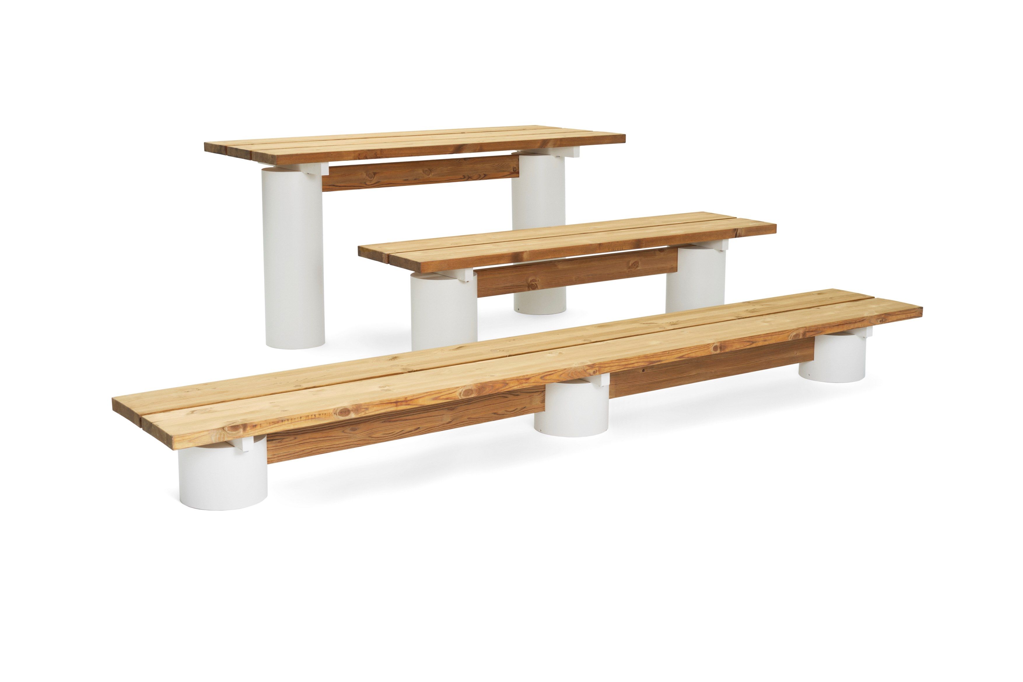 PLINTH Backless steel and wood bench By VESTRE | design NOTE Design Studio
