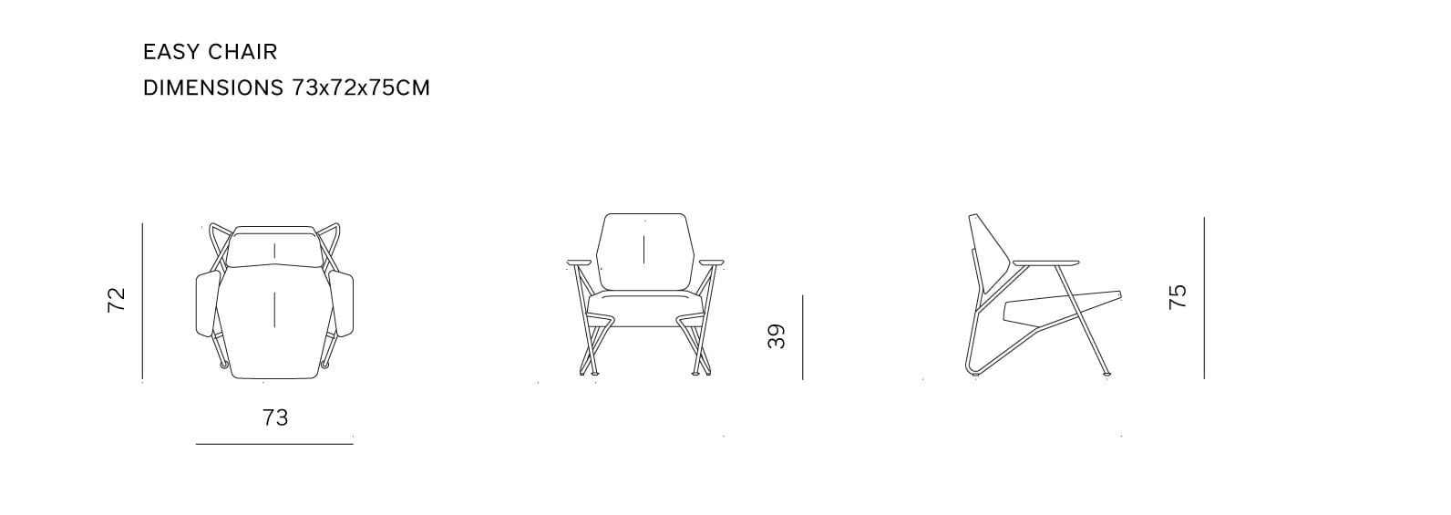 POLYGON | Garden easy chair Garden easy chair with armrests By ...