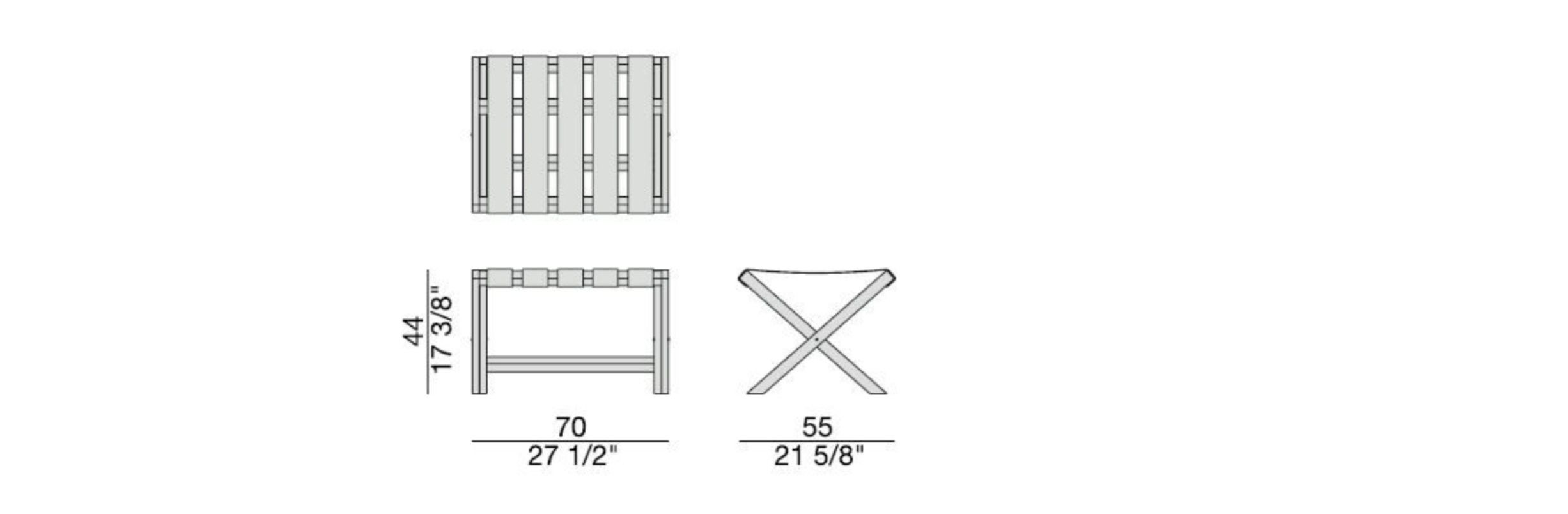 Luggage carrier Wood Luggage carrier By Porada | design Essetipi