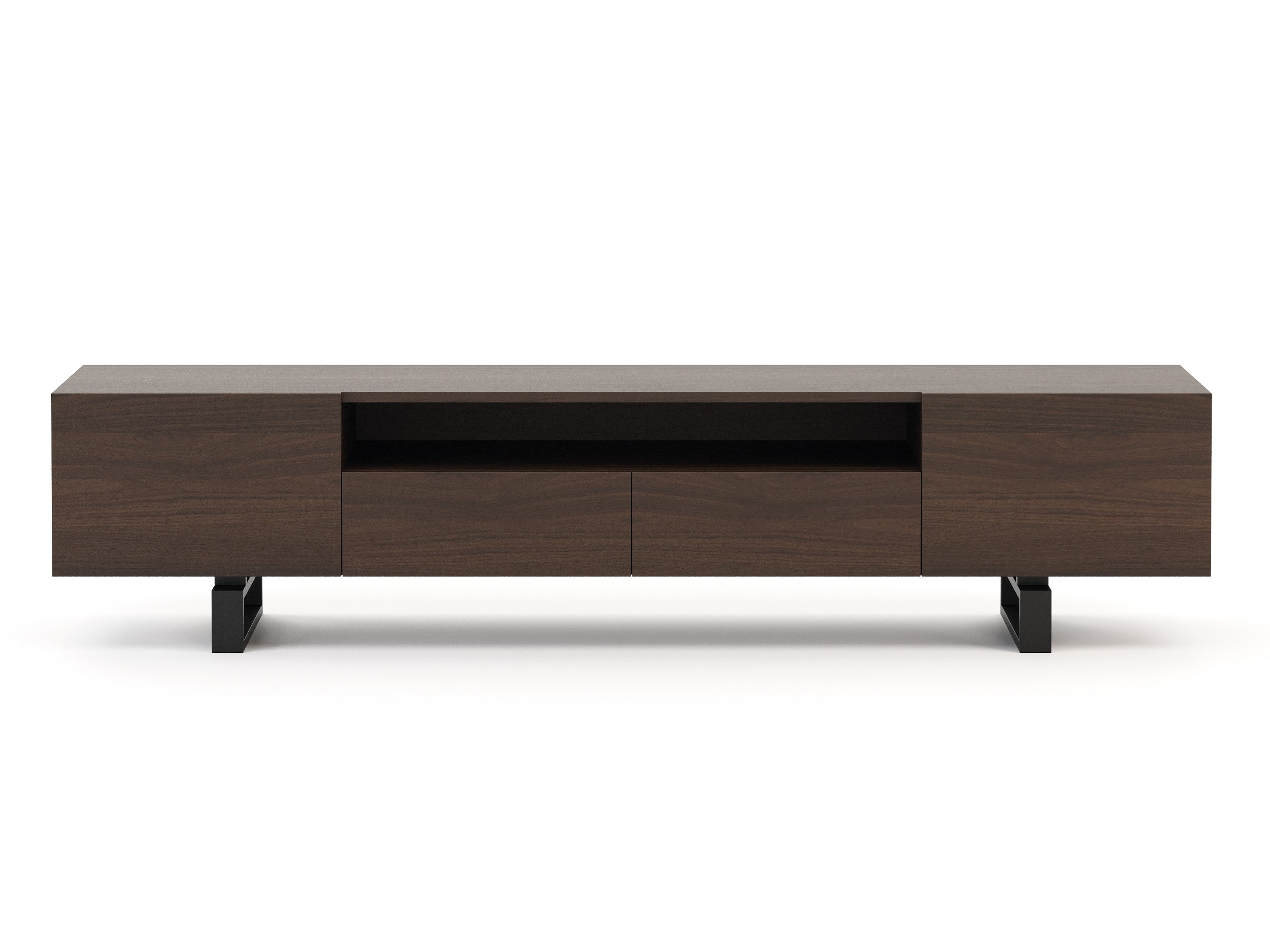 PORTO Low wooden TV cabinet with doors By Stylish Club