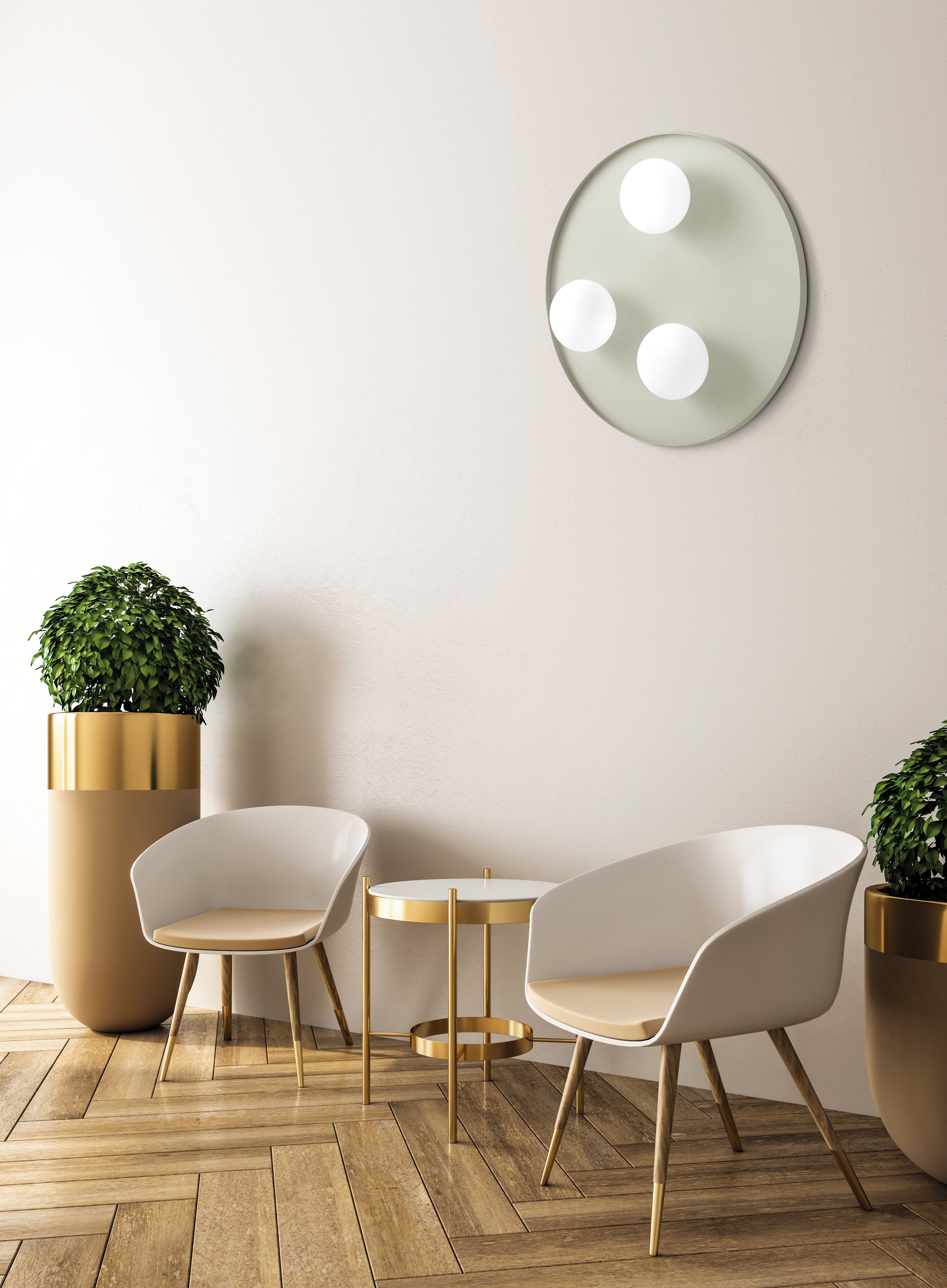 POT 3 Metal wall lamp / ceiling lamp By Miloox | design Davide Negri