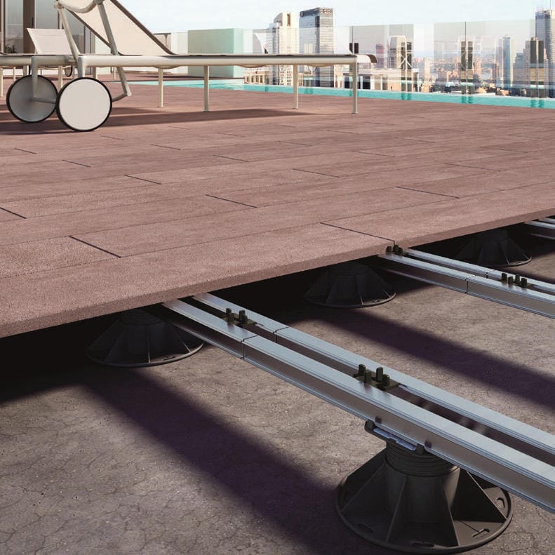 Modular system for raised flooring PPLEVELDUO By PROFILPAS
