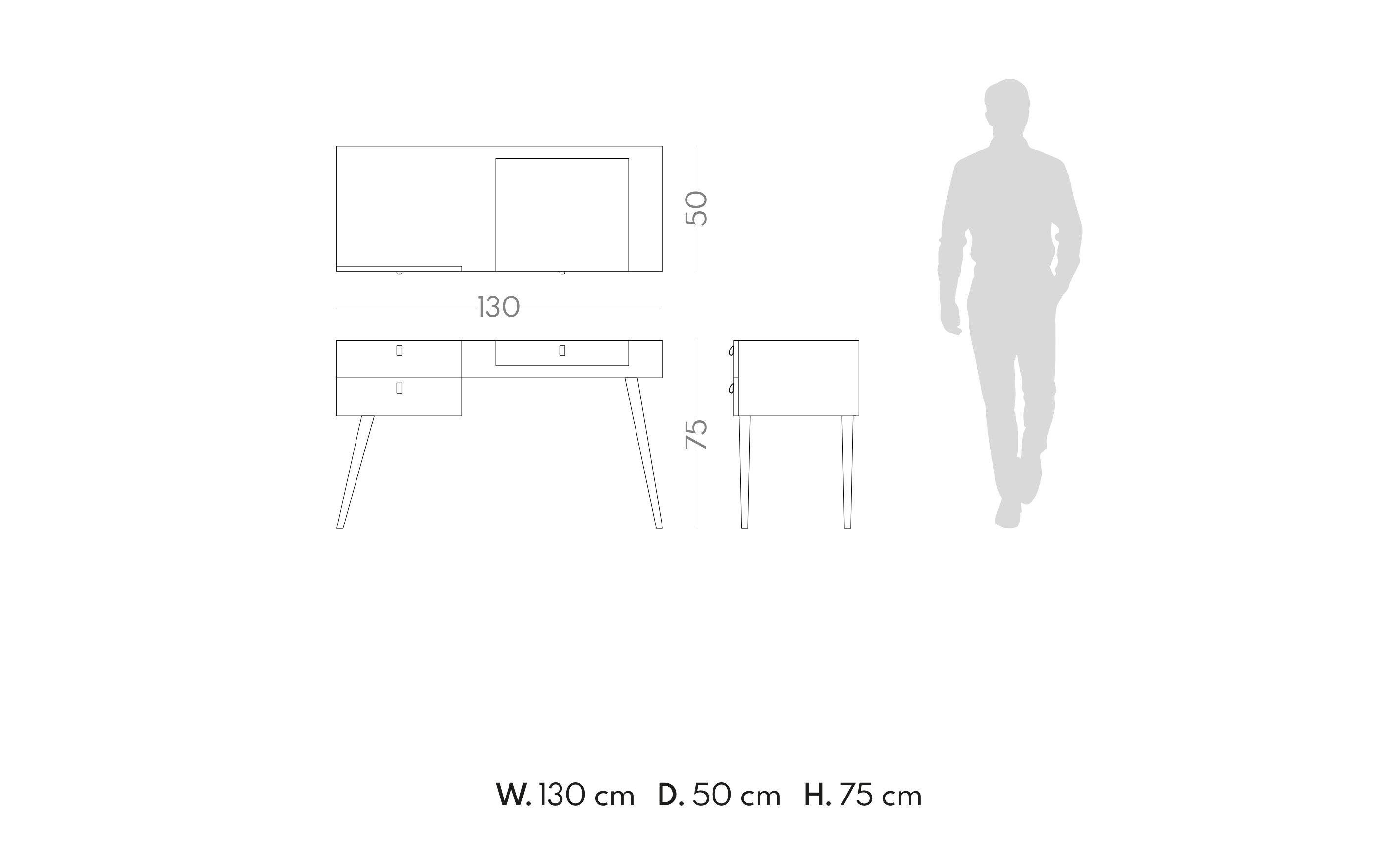 PEARL Wooden dressing table By PRADDY