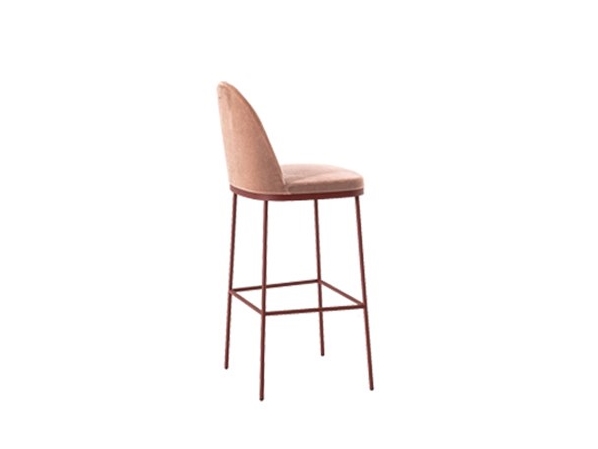 PRECIOUS Upholstered steel stool with back By Moroso | design Johannes ...