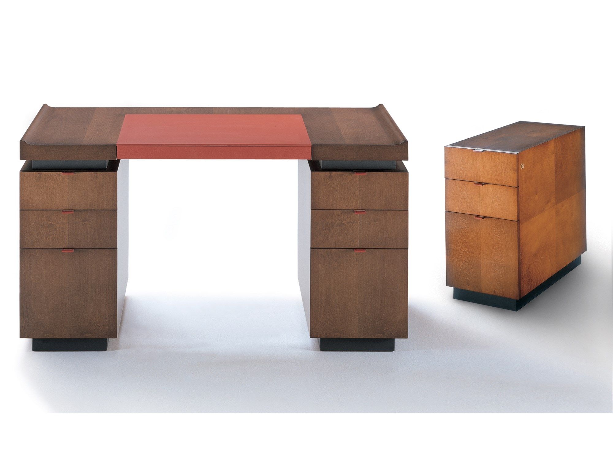 PRINCETON | Writing desk Rectangular wooden writing desk with drawers ...