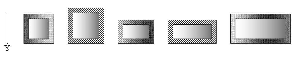 PRISMA Espejo rectangular de cuero By EFORMA | design Antoy Filips