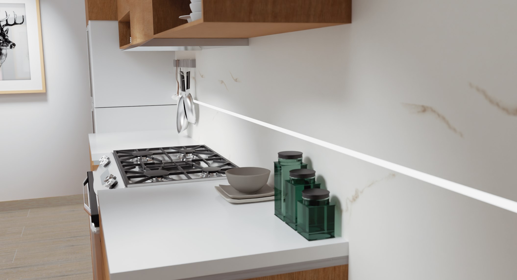 Decorative Anodized aluminium edge profile PRO-TELO LIGHT By Porcelanosa