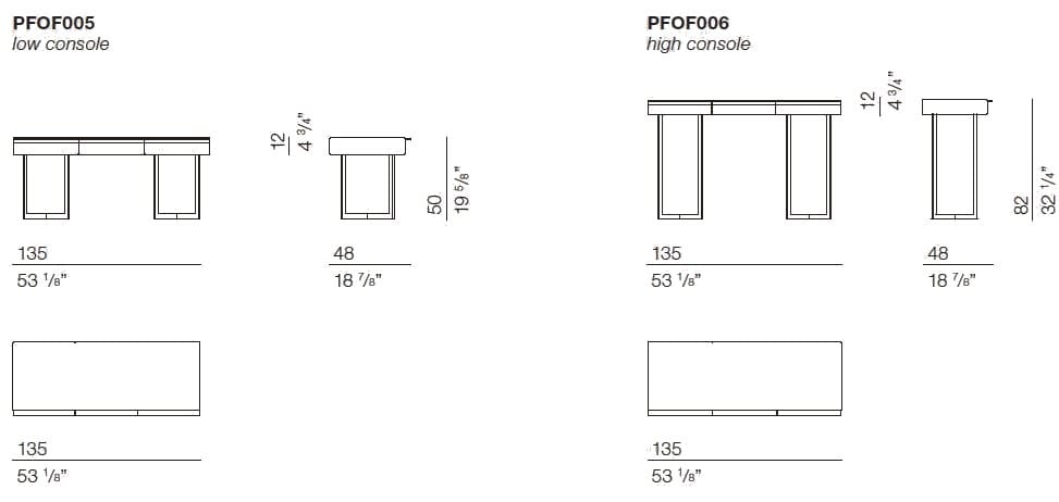 PROFILE | Console table Profile Collection By Bodema design Giuseppe ...