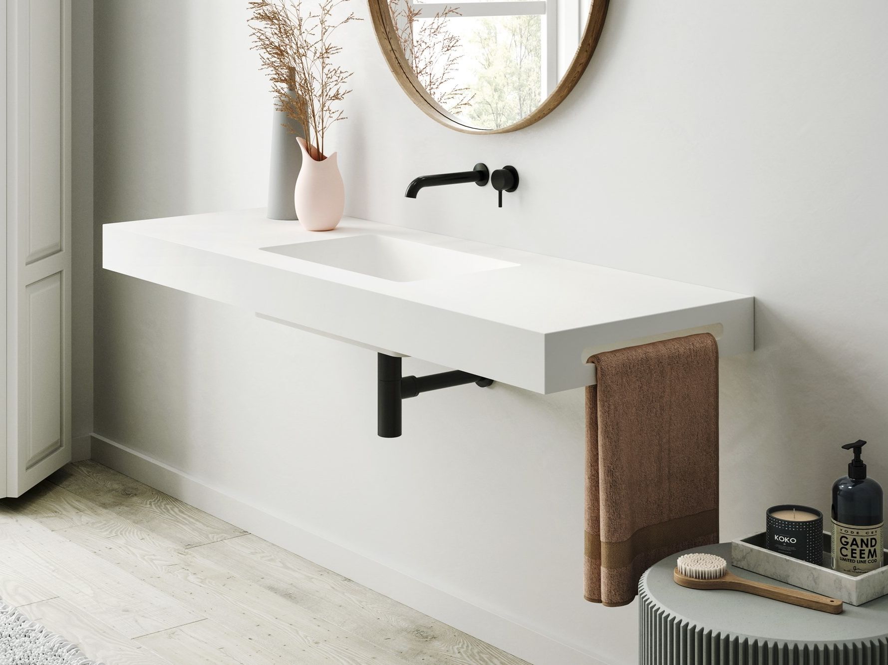 PROGRAM Single wall-mounted washbasin By Hidrobox