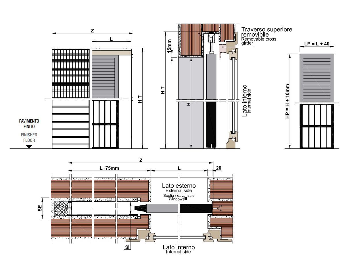 SHUTTER Subframe with single door for security grille, for shutters By ...