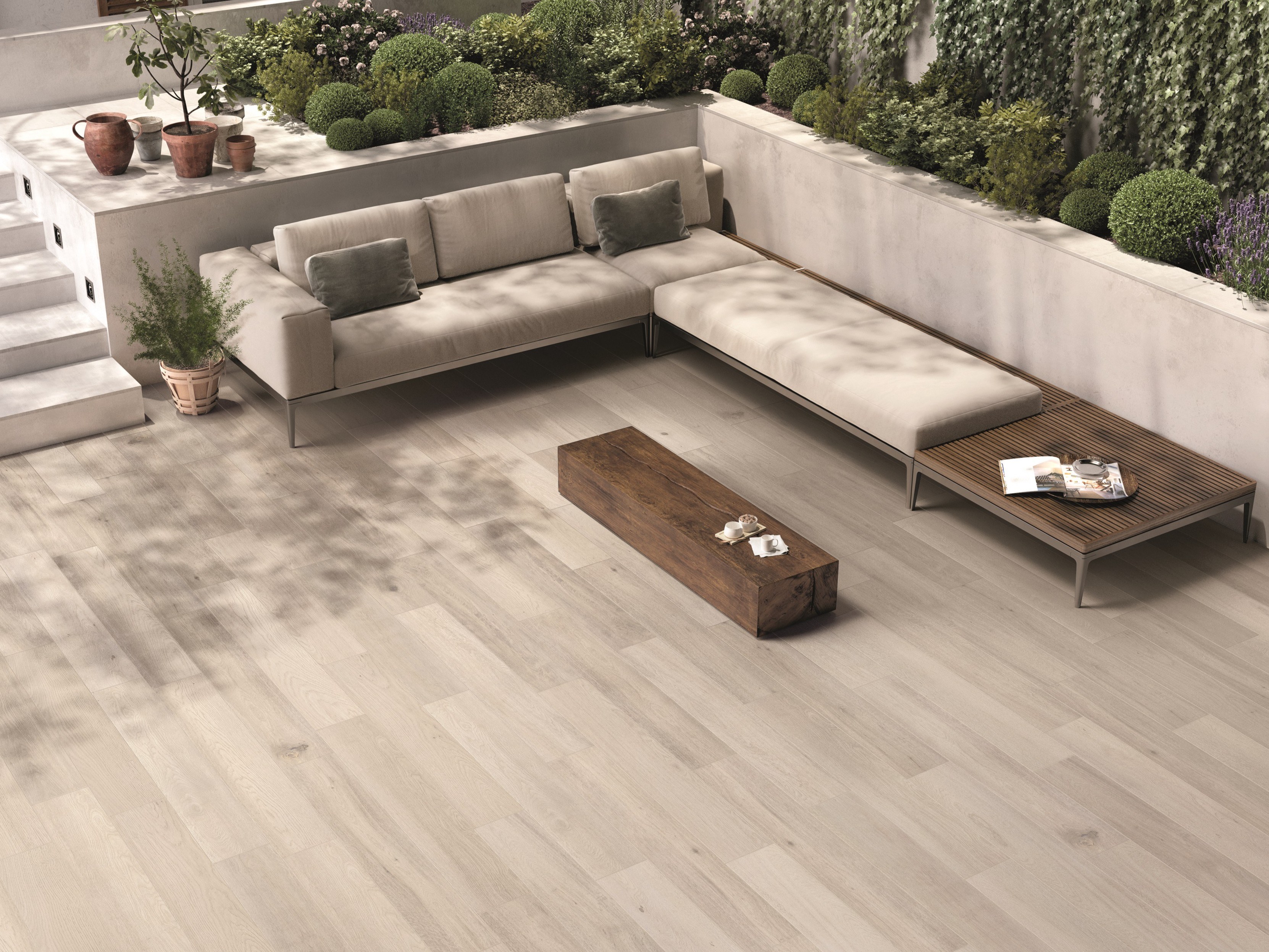 Porcelain stoneware wall tiles with wood effect PROVOAK BIANCO SABBIATO ...
